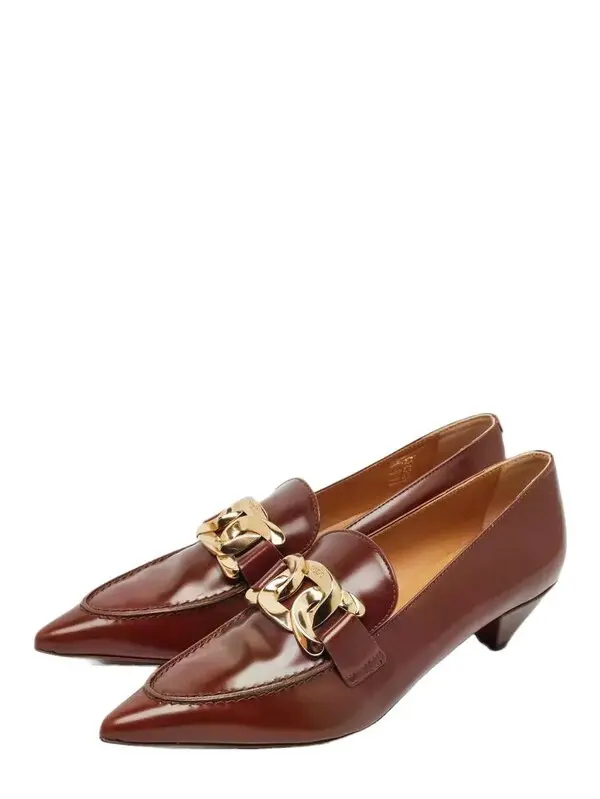 TOD'S Chain-link Loafer Pumps - Brown