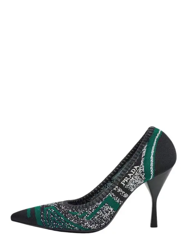 Prada Stretch-knit Heeled Pumps - Green