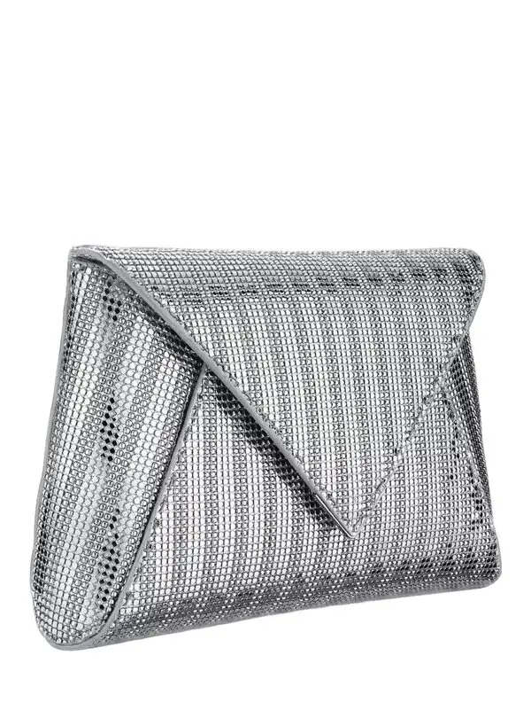 Tyler Ellis Large Lee Pouchet Clutch Bag - Silver