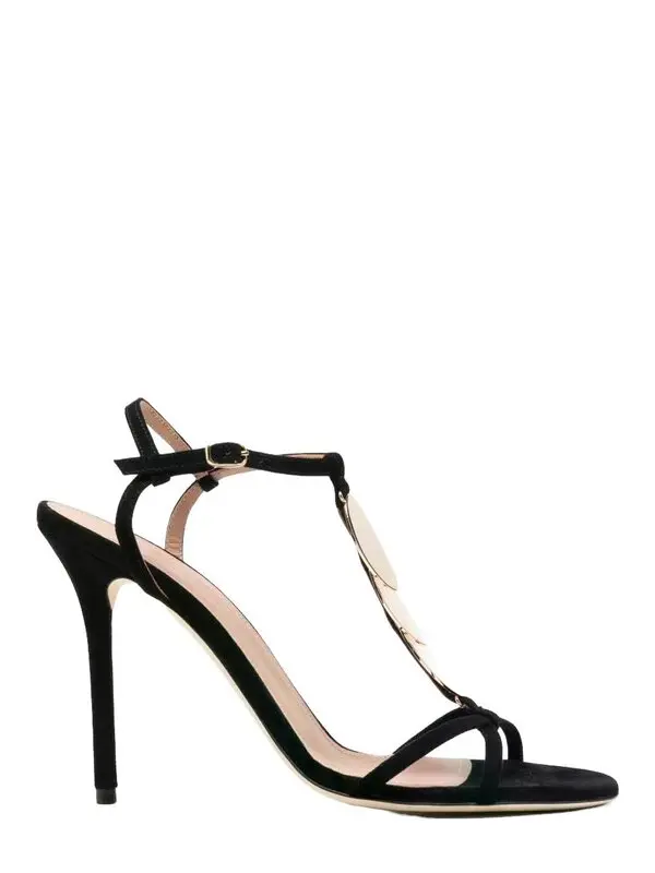 MALONE SOULIERS Embellished T-bar Sandals - Black