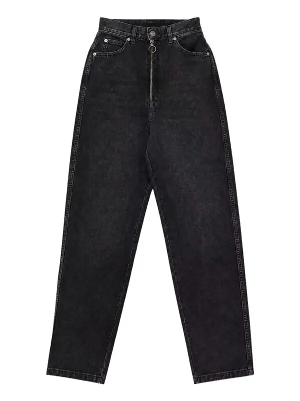 FRAME Exposed Zip Faded Jeans - Black