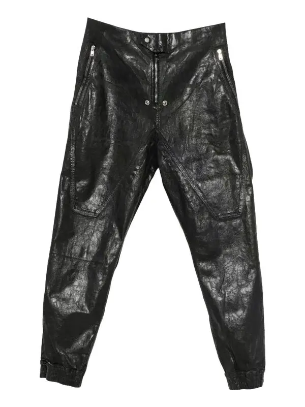 Rick Owens Moto Trousers With Zip Fastening - Black