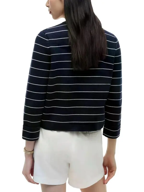 Tommy Hilfiger Horizontal Stripe Button-up Cardigan - Blue