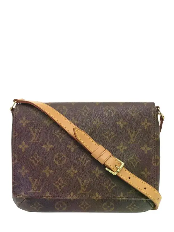 LOUIS VUITTON 2000 Monogram Musette Tango Short Strap Shoulder Bag - Brown