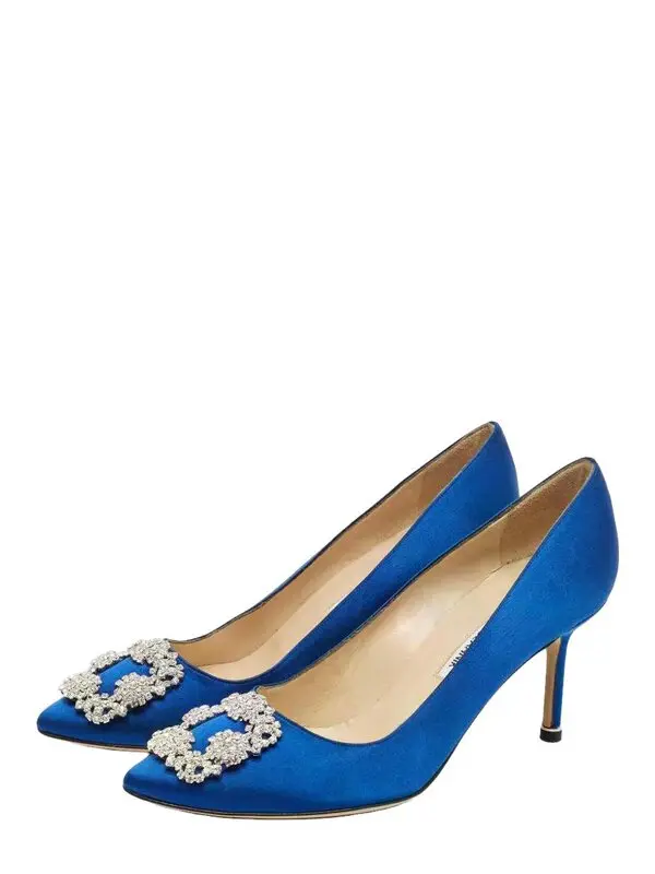 Manolo Blahnik Hangisi Buckle Pumps - Blue