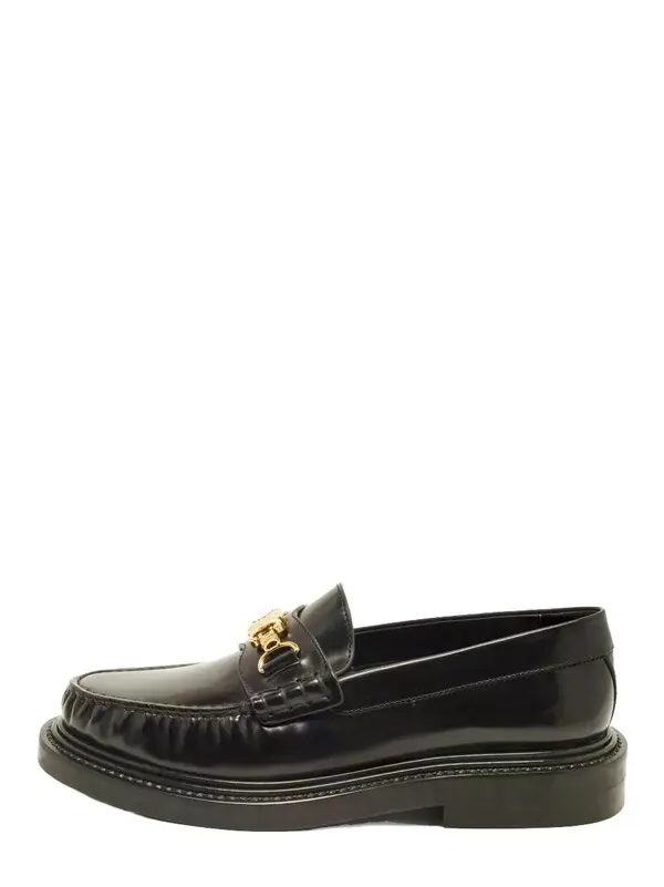 Celine Triomphe Chain-detail Loafers - Black