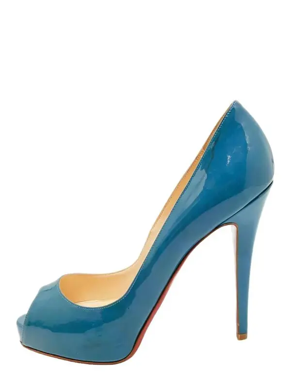 CHRISTIAN LOUBOUTIN Very Privé Peep-toe Pumps - Blue