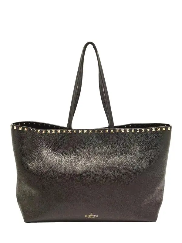 Valentino Garavani Rockstud Leather Tote Bag - Black