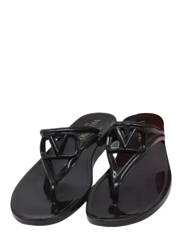 Valentino Garavani Vlogo Thong Sandals - Black