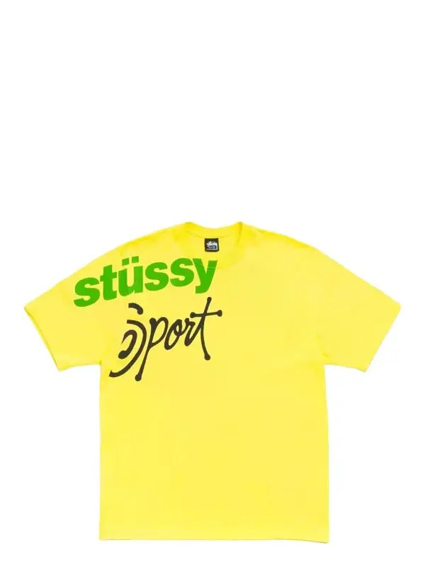 StÜssy Logo-print Short-sleeve T-shirt - Yellow