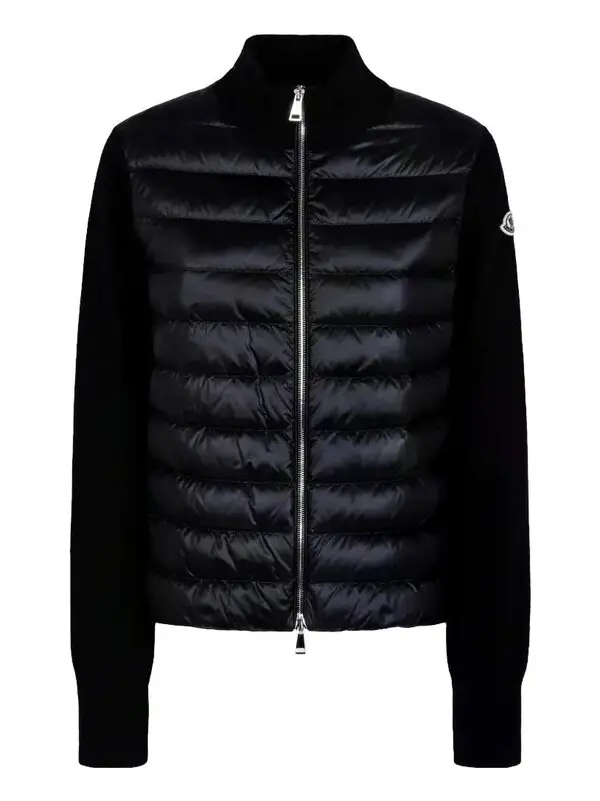 Moncler Quilted Logo Jacket - Black