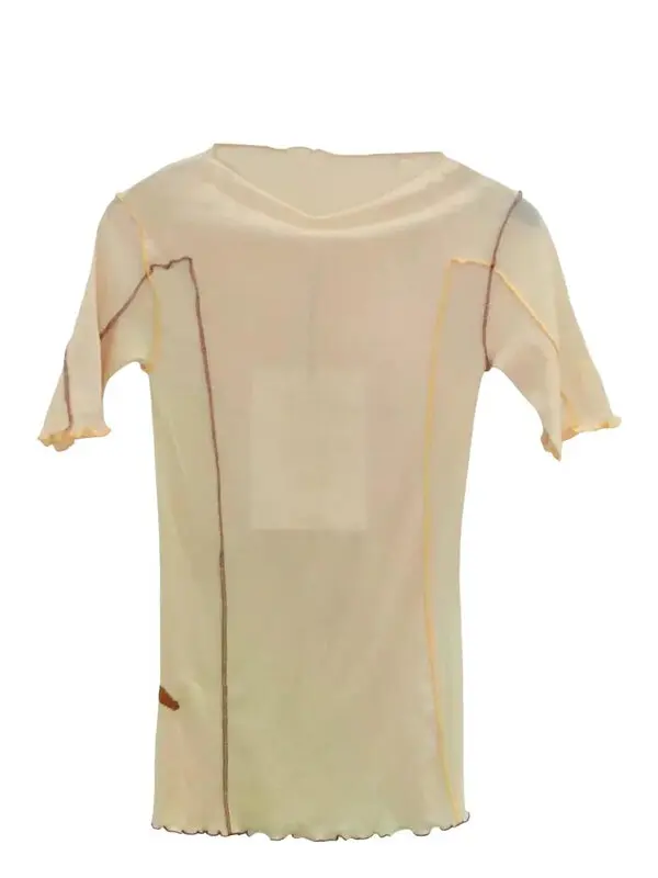 BASERANGE Exposed-seam T-shirt - Neutrals