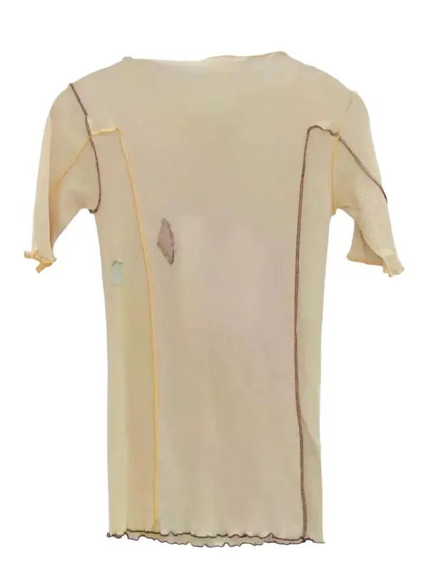BASERANGE Exposed-seam T-shirt - Neutrals