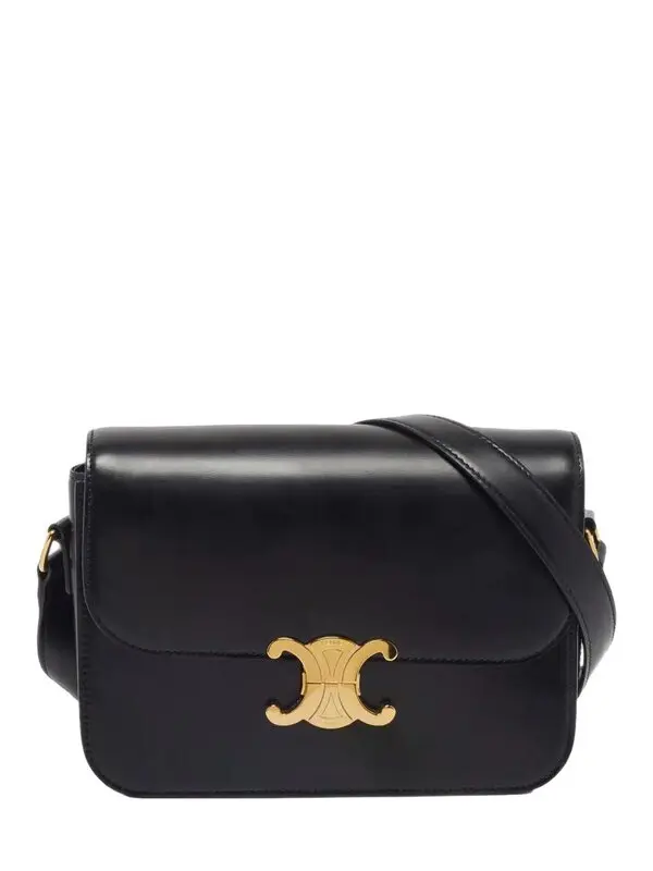 Celine Classique Triomphe Shoulder Bag - Black