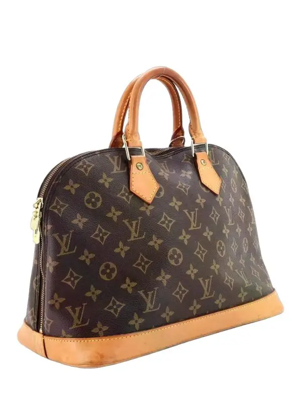 LOUIS VUITTON Vintage Alma Handbag Monogram Canvas Pm Satchel - Brown