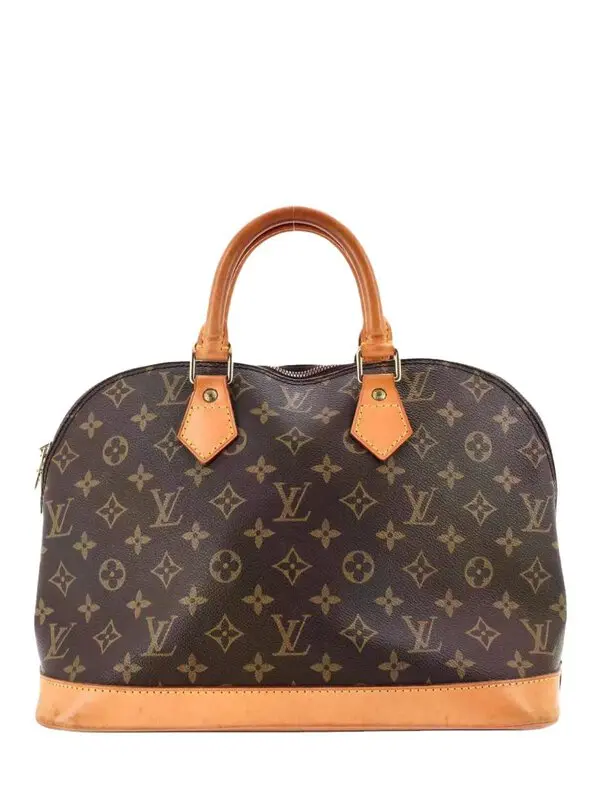 LOUIS VUITTON Vintage Alma Handbag Monogram Canvas Pm Satchel - Brown