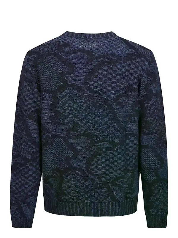 Etro Geometric Pattern Wool Sweater - Blue