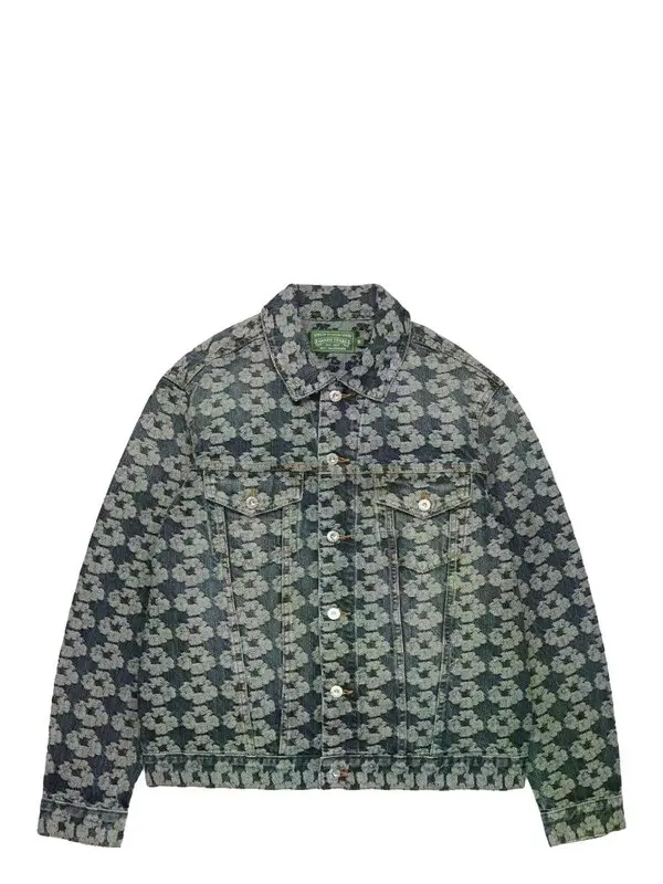 DENIM TEARS Jacquard Wreath Denim Jacket - Blue