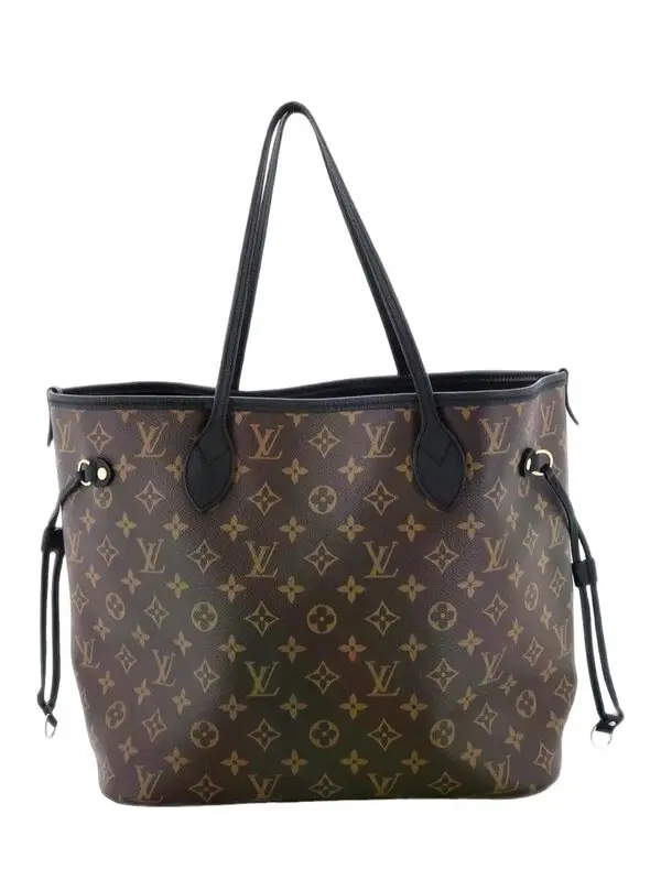 LOUIS VUITTON Neverfull Mm Monogram Canvas Tote Bag - Black