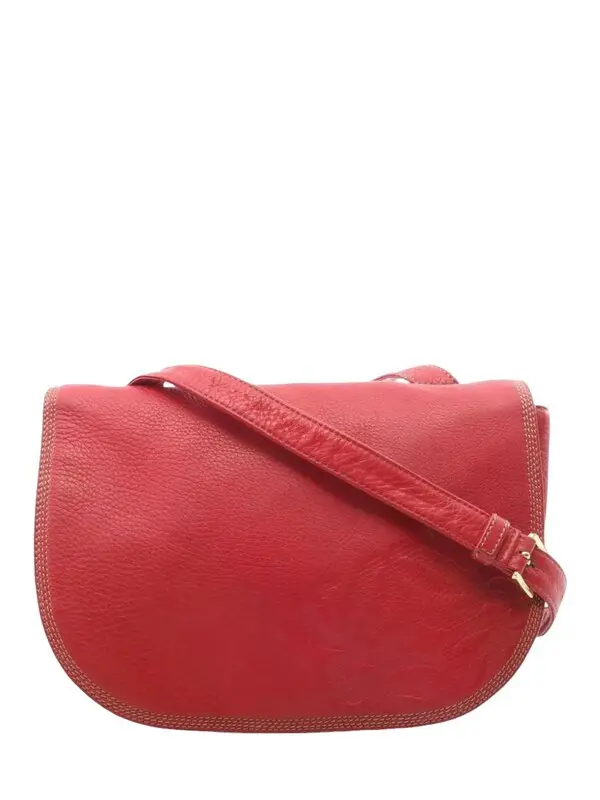 Loewe Nappa Anagram Flap Crossbody Bag - Red