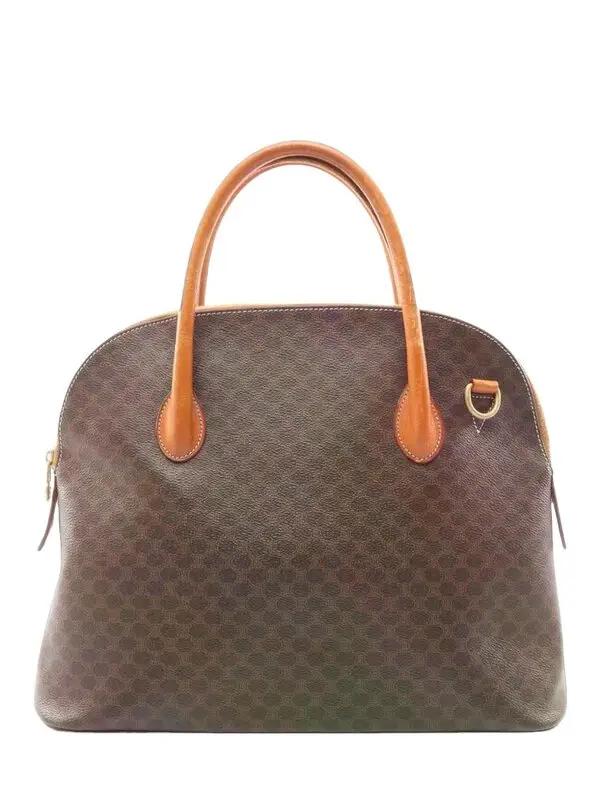 Celine Macadam Coated Canvas Dome Handbag - Brown