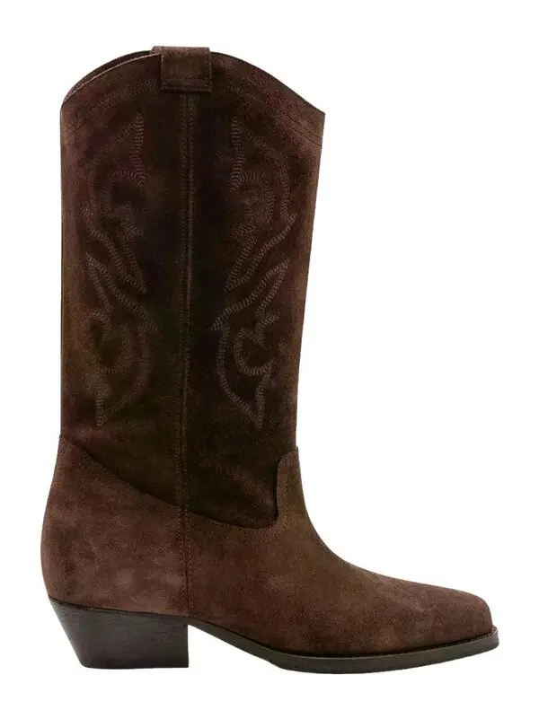 Ba&sh Western-style Suede Boots - Brown