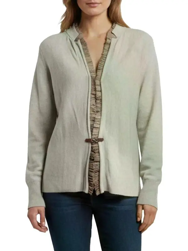 Giorgio Armani Plissé-trim Cardigan - Neutrals