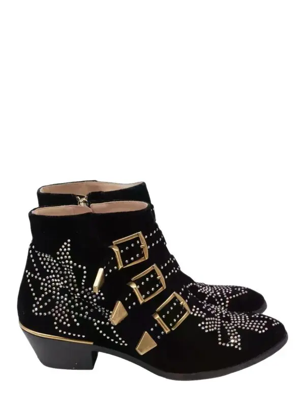 Chloé Susanna Studded Ankle Boots - Black