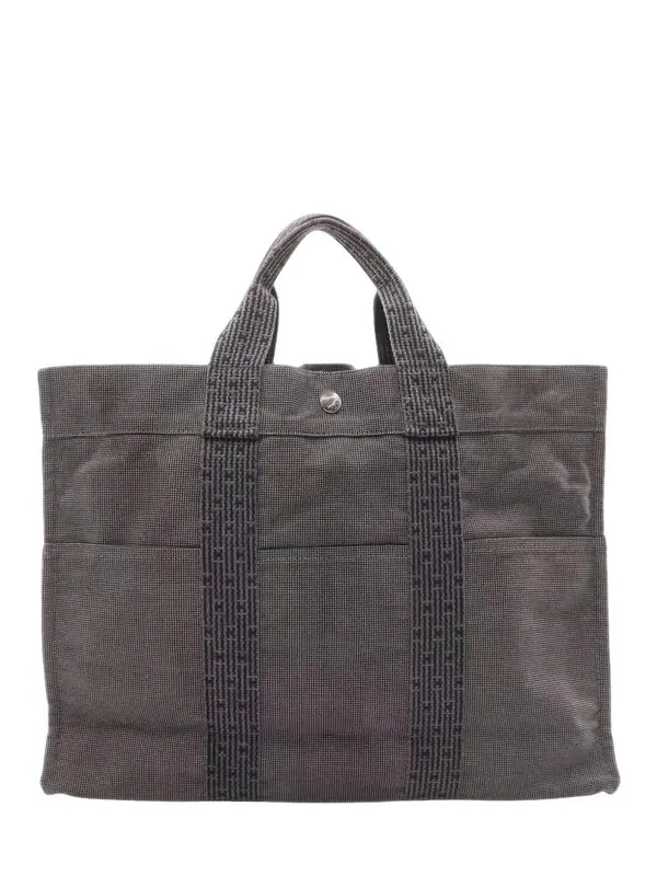 Hermès Canvas Herline Mm Tote Bag - Grey