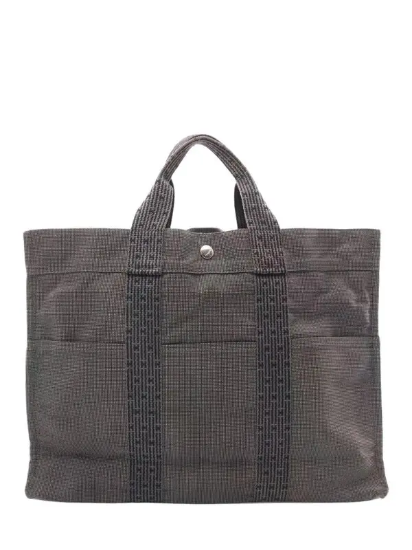 Hermès Canvas Herline Mm Tote Bag - Grey