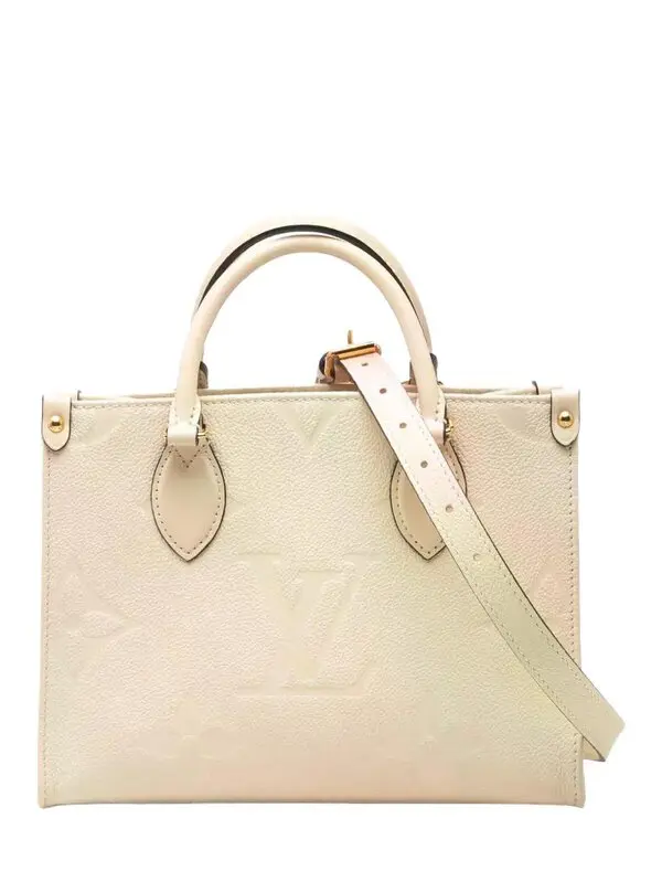 LOUIS VUITTON Monogram Empreinte Onthego Pm Satchel - Neutrals