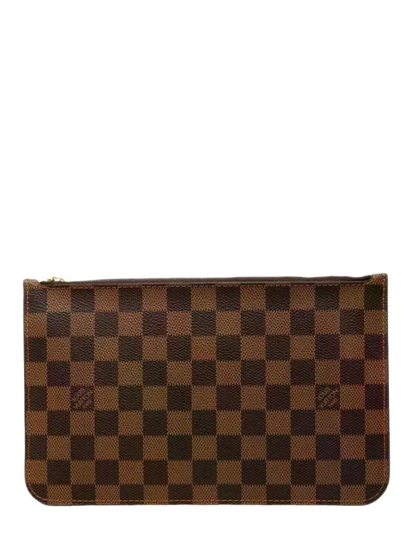 LOUIS VUITTON Damier Ebene Neverfull Mm Pouch - Brown