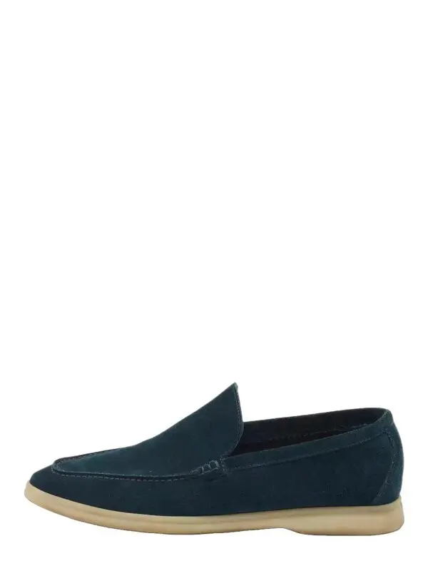 Loro Piana Suede Slip-on Loafers - Blue