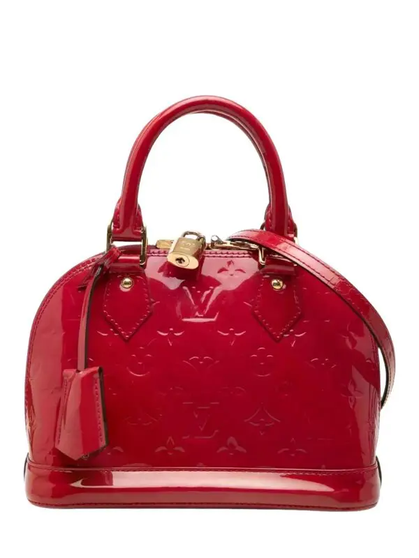 LOUIS VUITTON 2013 Monogram Vernis Alma Bb Satchel - Red
