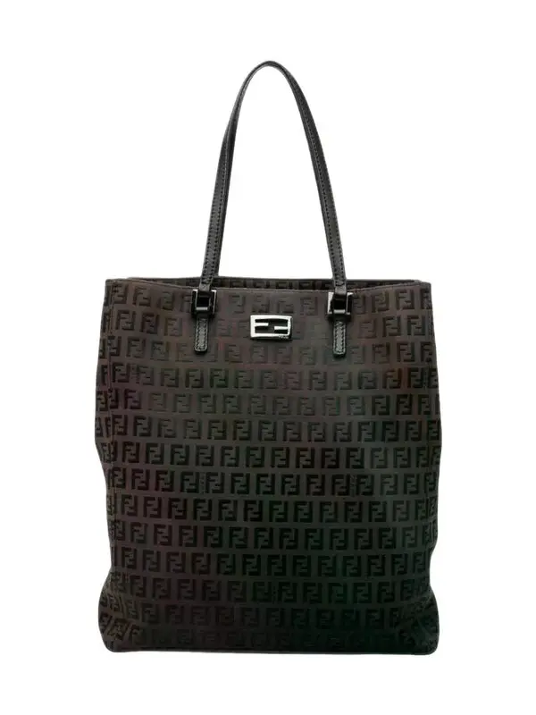 Fendi Zucchino Canvas Tote Bag - Brown