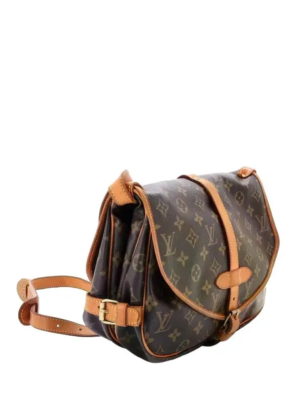 LOUIS VUITTON Saumur Monogram Canvas 30 Crossbody Bag - Brown