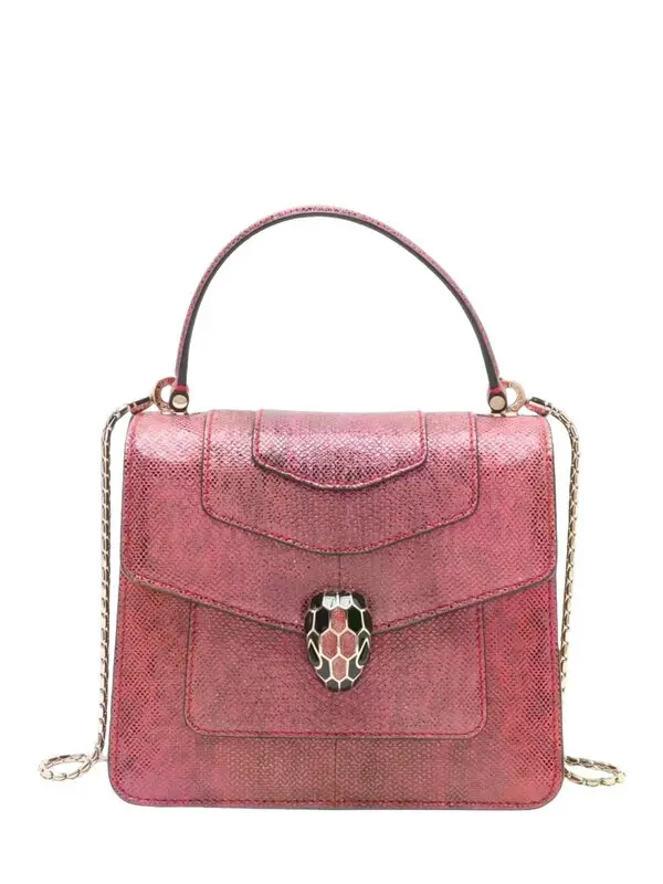 BVLGARI Serpenti Forever Top Handle Satchel Bag - Pink