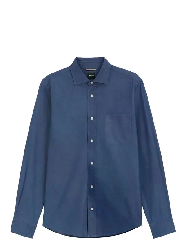 BOSS Patch-pocket Shirt - Blue