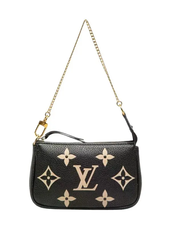 LOUIS VUITTON Bicolor Monogram Empreinte Mini Pochette Accessoires Handbag - Black