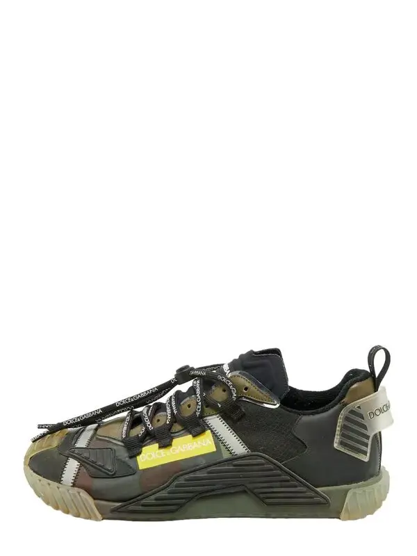 Dolce & Gabbana Camouflage Print Lace-up Sneakers - Black