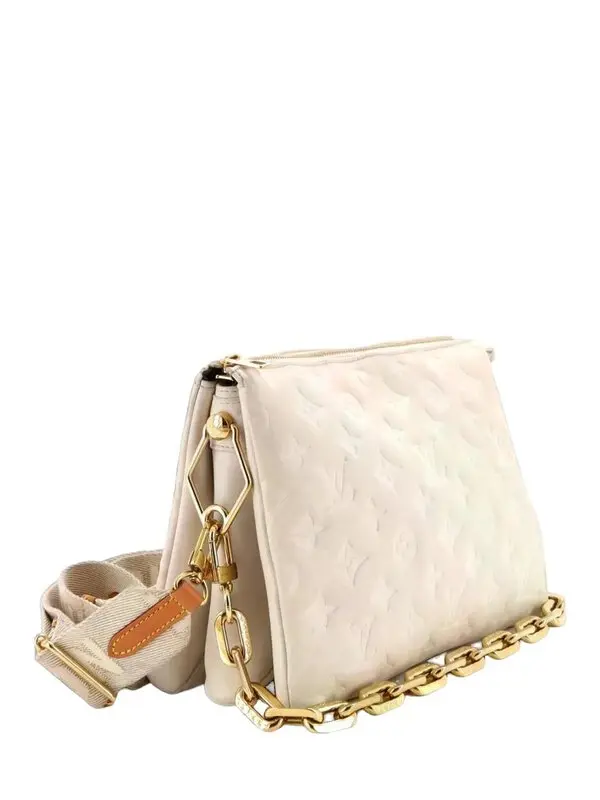 LOUIS VUITTON Coussin Bag Monogram Embossed Lambskin Pm - Neutrals
