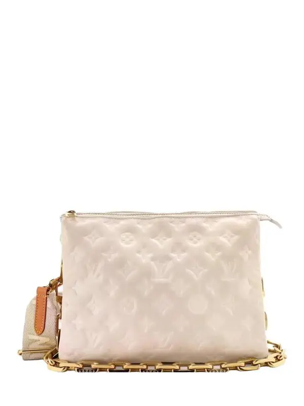 LOUIS VUITTON Coussin Bag Monogram Embossed Lambskin Pm - Neutrals