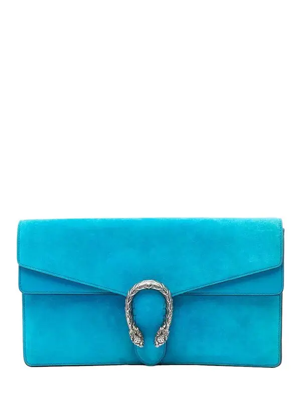Gucci Suede Dionysus Clutch Bag - Blue
