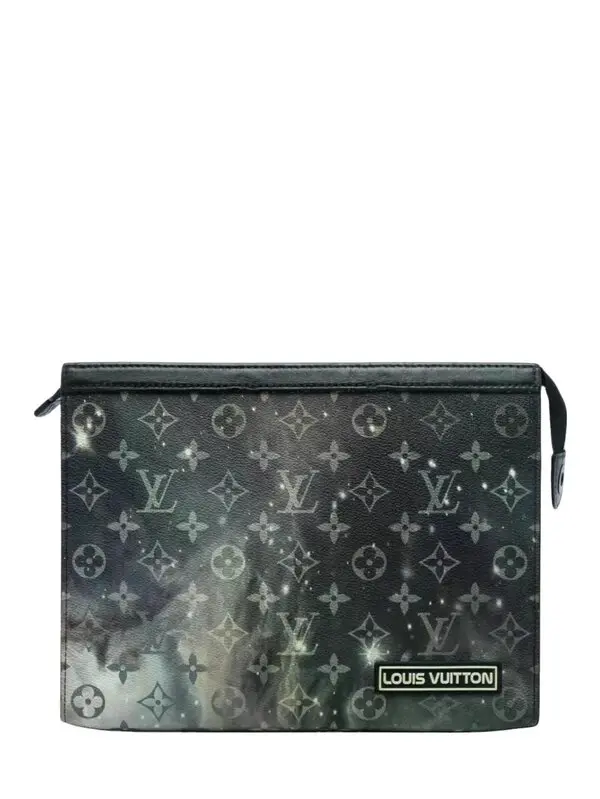 LOUIS VUITTON 2018 Monogram Galaxy Pochette Voyage Mm Clutch Bag - Black