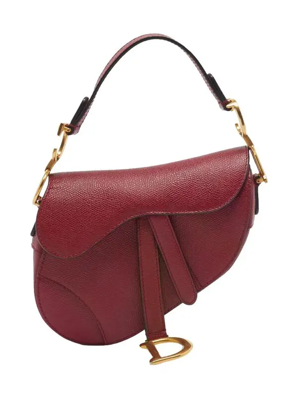Dior 2019 Mini Saddle Leather Tote Bag - Red