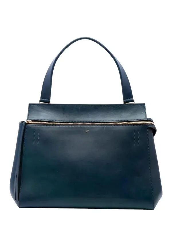Celine 2012 Medium Leather Edge Handbag - Blue