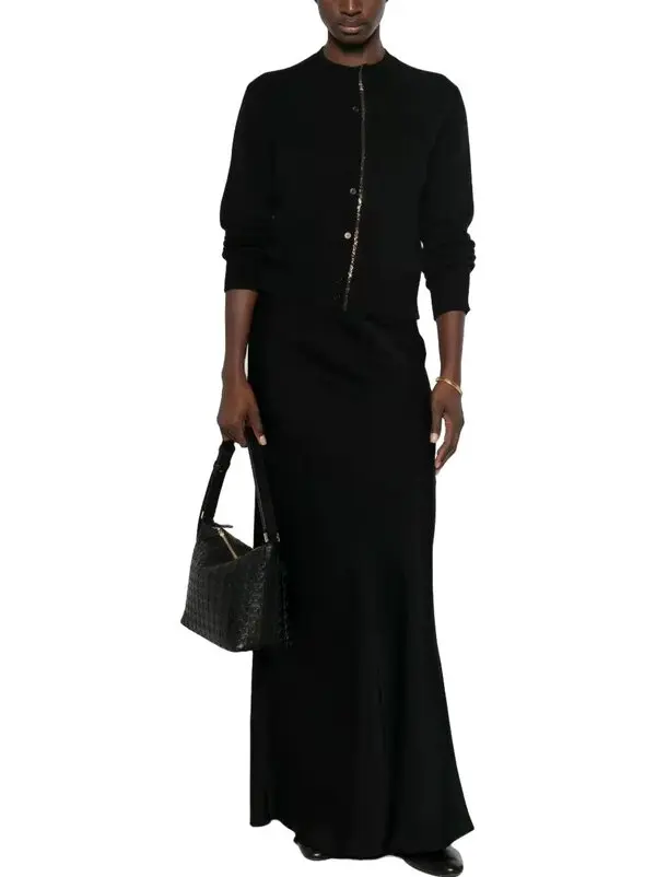 Fabiana Filippi Bead-trim Button-up Cardigan - Black