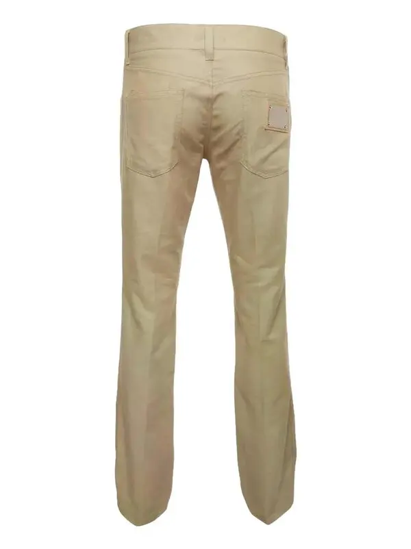 Dolce & Gabbana Gabardine Straight-fit Trousers - Neutrals