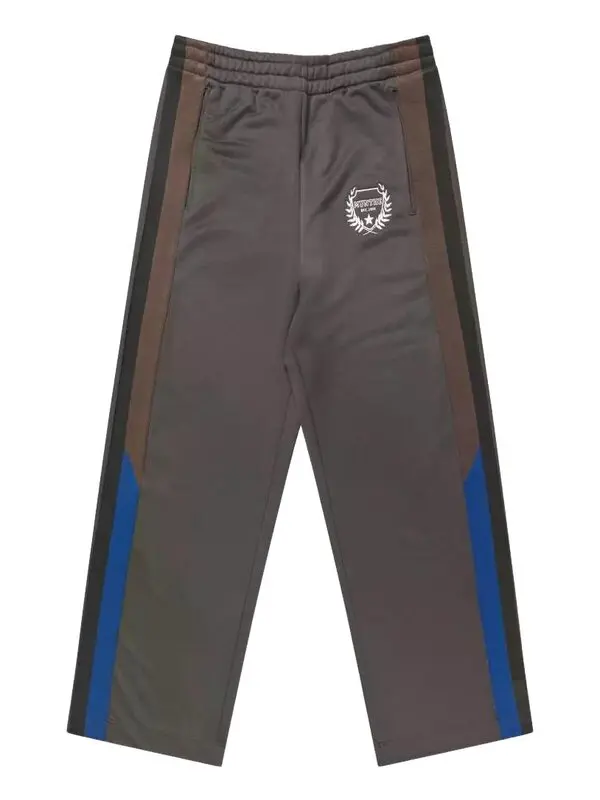 Munthe Logo-embroidered Side-stripe Track Pants - Grey