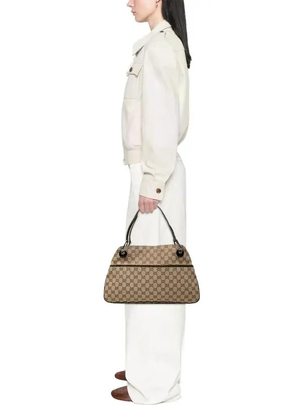 Gucci 2000-2015 Gg Canvas Eclipse Shoulder Bag - Neutrals